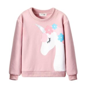 welaken fleece unicorn sweatshirts for girls toddler & kids ii little girl's pullover tops sweaters & hoodies 8 years