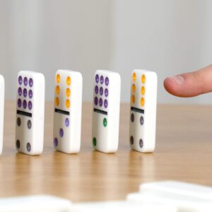 Regal Games â€“ Double 12 Dominoes â€“ Colored Dots Set â€“ Mexican Train Edition Set with, 91 Tiles, 4 Trains, Hub, & Collector's Tin - 2-8 Players Ages 8+ for Kids & Adults