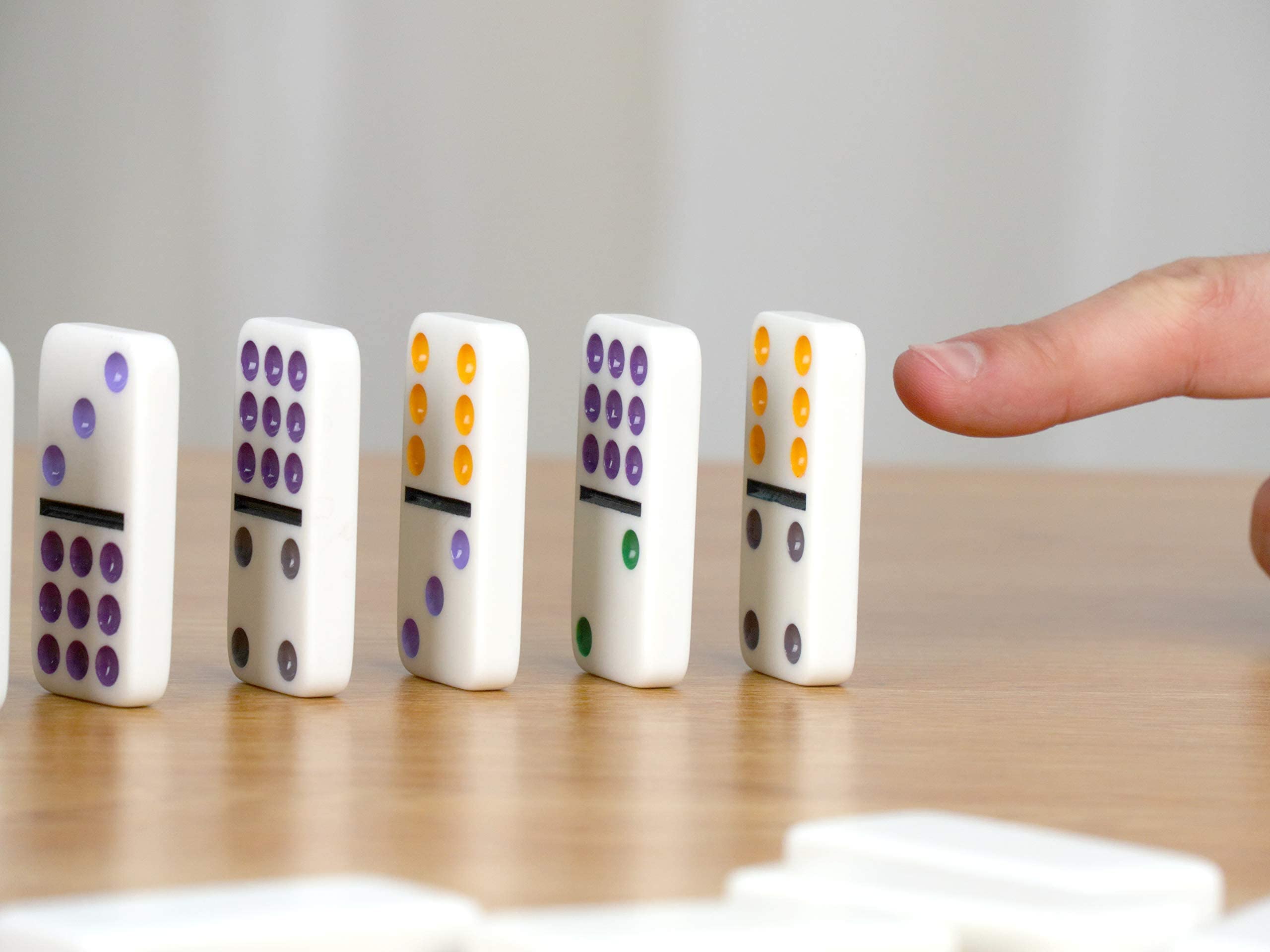 Regal Games â€“ Double 12 Dominoes â€“ Colored Dots Set â€“ Mexican Train Edition Set with, 91 Tiles, 4 Trains, Hub, & Collector's Tin - 2-8 Players Ages 8+ for Kids & Adults