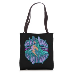 dawn of age of aquarius is january 20th cool graphic tote bag