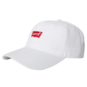 levi's men's classic baseball hat with logo, white, one size