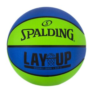 spalding lay-up mini outdoor blue/green basketball 22"