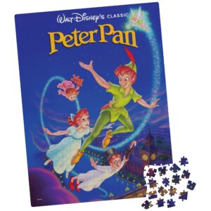 500-Piece Adult Jigsaw Puzzle in Plastic Retro Blockbuster VHS Video Case, Peter Pan