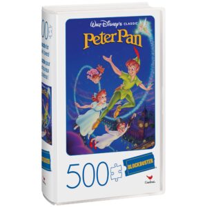 500-Piece Adult Jigsaw Puzzle in Plastic Retro Blockbuster VHS Video Case, Peter Pan