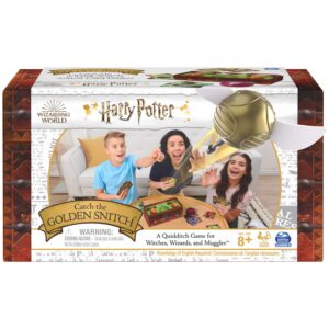 harry potter catch the golden snitch, a quidditch board game for witches, wizards and muggles, family game ages 8 & up