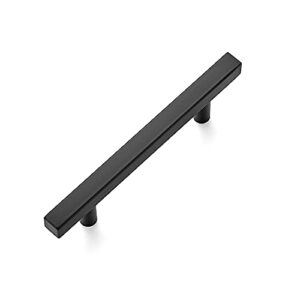 ravinte 30 pack 6'' square cabinet pulls matte black stainless steel kitchen drawer pulls cabinet handles 6”length, 3-3/4” hole center