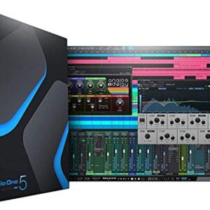 PreSonus Studio 24c 2x2 USB Type-C Audio/MIDI Interface with CR3-X Creative Reference Multimedia Monitors and 1/4” Instrument Cable and Microphone Isolation Shield