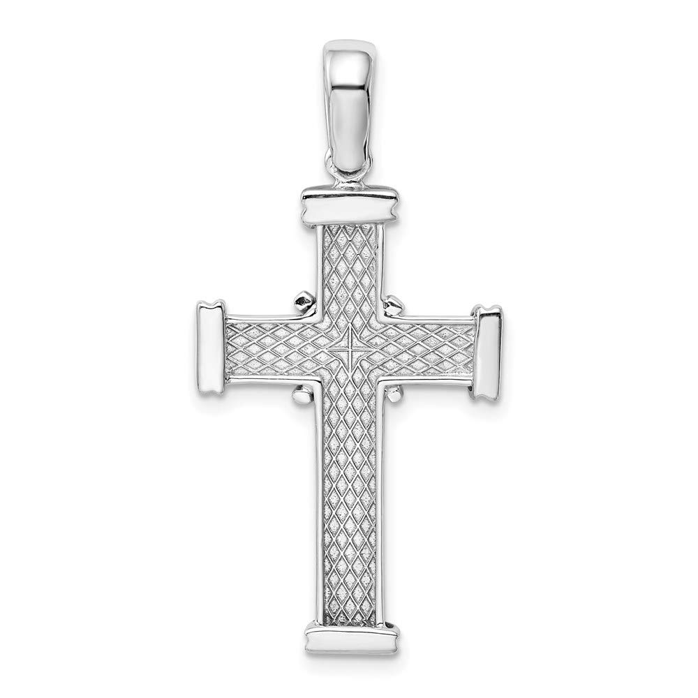 14k White Gold Latin Cross Pendant 39mm 19.5mm style K2170