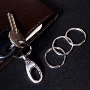 CREST Surgical - Medical - Marine Grade 316L Stainless Steel Key Rings - 5 Pcs ~1inch, 25mm Round Split Key Rings for Keychains - Surgical - Medical - Marine Grade Stainless Steel Keychain Rings