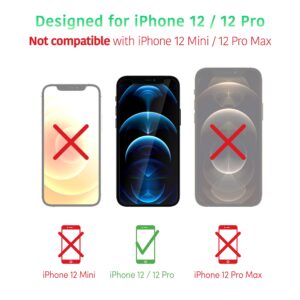 TALK WORKS Premium Tempered Glass Screen Protector for iPhone 12/12 Pro, IPhone 13/13 Pro, IPhone 14 - Includes Installation Tray, Anti-Glare, Crack Proof, Ultra Thin (Pack of 3)