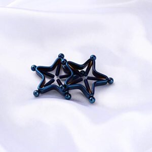 YOOJIA 1 Pair Adults Non-Piercings Nipple Shield Adjustable Body Piercing Geometric Stars Nipple Clamp Ring Body Jewelry #1 Blue One Size