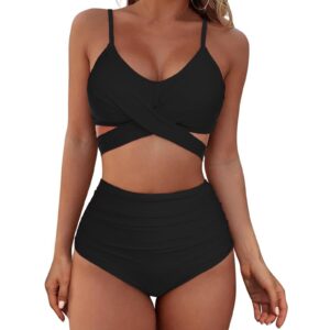 American Trends Womens High Waisted Bikini Swimsuits Push Up Bikini Sets Sexy Bathing Suits Two Piece Swimsuit