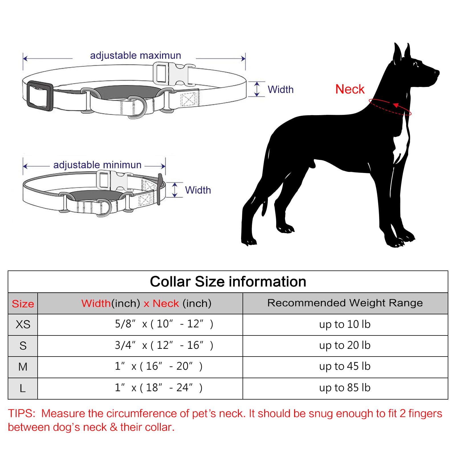 PLUTUS PET Reflective Martingale Collar with Quick Snap Buckle,No Pull Dog Choker Collar for Small Medium Large Dogs,L,Orange