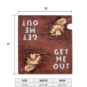 Cute Cat Trapped by The Wall Waterproof Magnetic Mailbox Cover Animal Orange Cats Dust-Proof Post Box Covers Funny Saying Get Me Out Sun Protection Letterbox Covers Home Yard Decor 18" X 21"