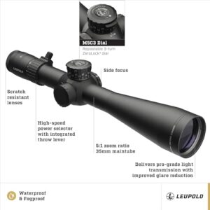 Leupold Mark 5HD 7-35x56mm M5C3 FFP Side Focus Riflescope, PR2-MIL Reticle