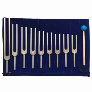 solfeggio tuning fork set - 9 tuning forks - perfect for dna healing, chakra, sound therapy, spiritual (gift box packing.)