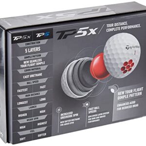 TaylorMade 2021 TP5x 2.0 Golf Balls White