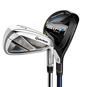 taylormade sim 2 max combo mens right hand graphite regular 6-pw, aw, rescue 4 and 5