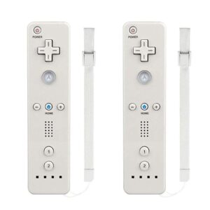 molicui wii remote controller, wii game wireless controller for nintendo wii/wii u console,2 packs,white