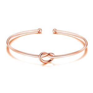 jewanfix rose gold plated forever love knot infinity bracelets for women bridesmaid proposal wedding bracelet jewelry gift