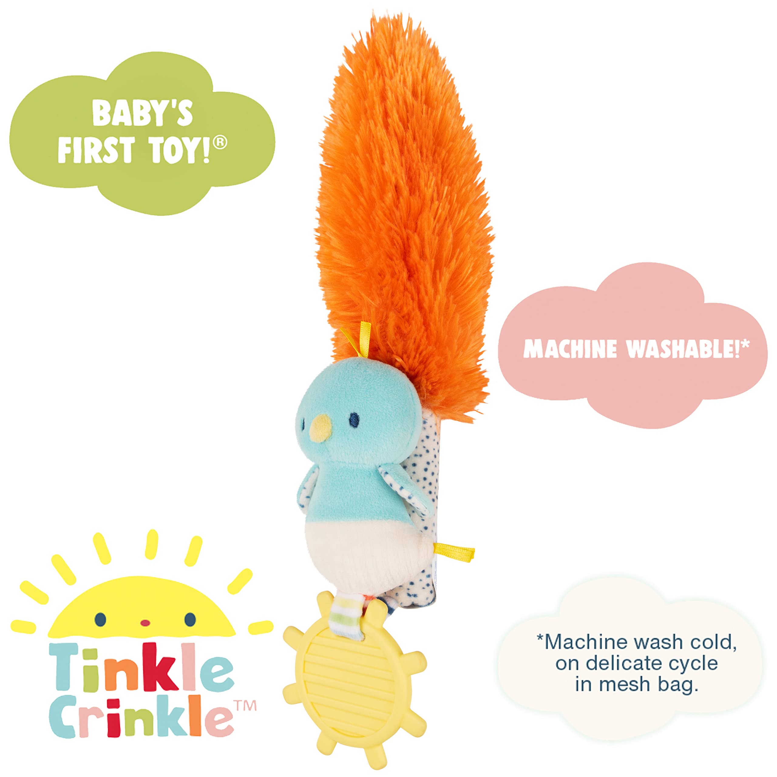 GUND Baby Tinkle Crinkle Collection The Play Together Toy Birdie Stuffed Animal Sensory Plush, 12"