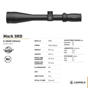 Leupold Mark 3HD 6-18x50mm Side Focus Riflescope