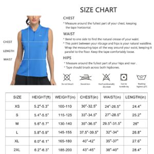 Willit Women's Sleeveless Golf Shirts Polo Tennis Tank UPF 50+ Lightweight Quick Dry Athletic Shirts Brilliant Blue S