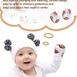 20 Pairs Newborn Baby No Scratch Mittens Unisex Baby Cotton Gloves Infant Toddler Mitts Set for 0-6 Months Baby Boys and Girls