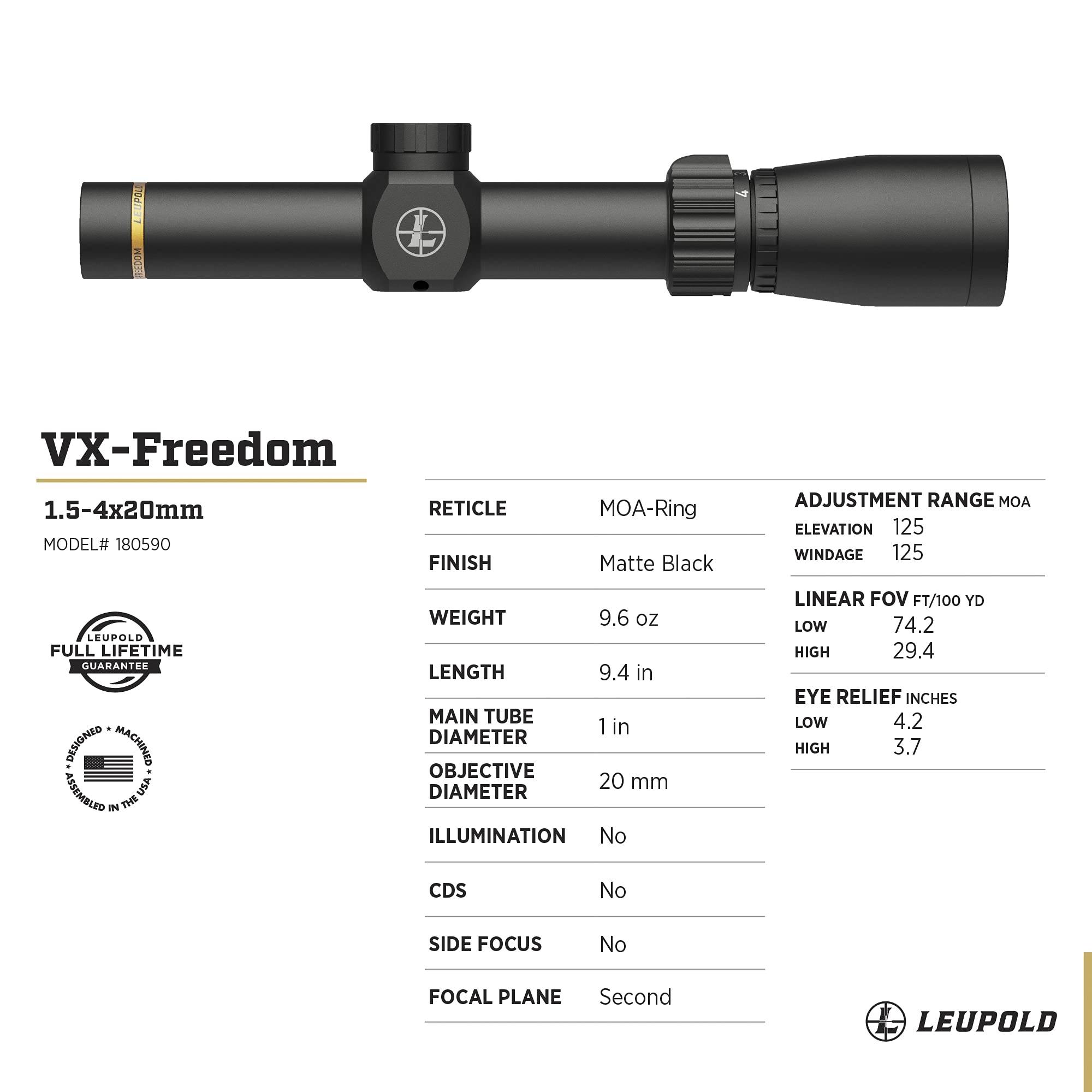 Leupold VX-Freedom 1.5-4x20mm Riflescope