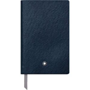 montblanc fine stationery 118037 notebook leather cover indigo lined pages 14 x 9 cm