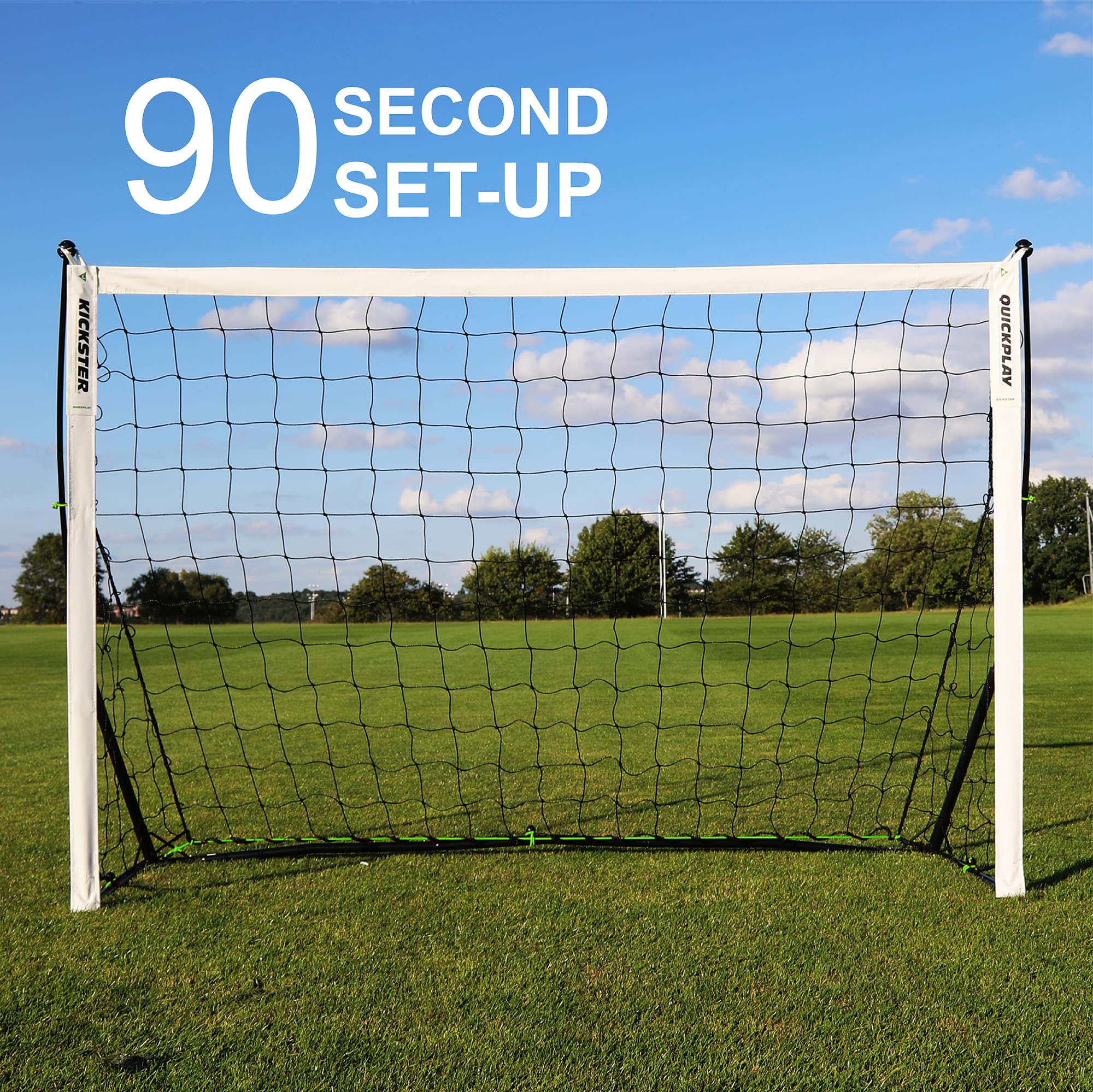 QUICKPLAY Kickster Soccer Goal Range – Ultra Portable Soccer Goal | Quick and Easy Set Up | Includes Soccer Net and Carry Bag | Available in 7 Sizes [Single Goal]