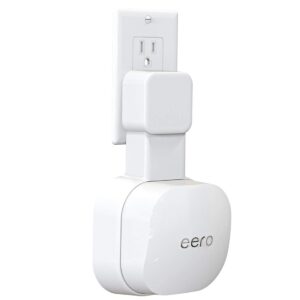 outlet wall mount only for eero 6 & eero 6+ mesh wi-fi system, no messy wires & space saving outlet mount holder for eero 6 extender (1 pack)