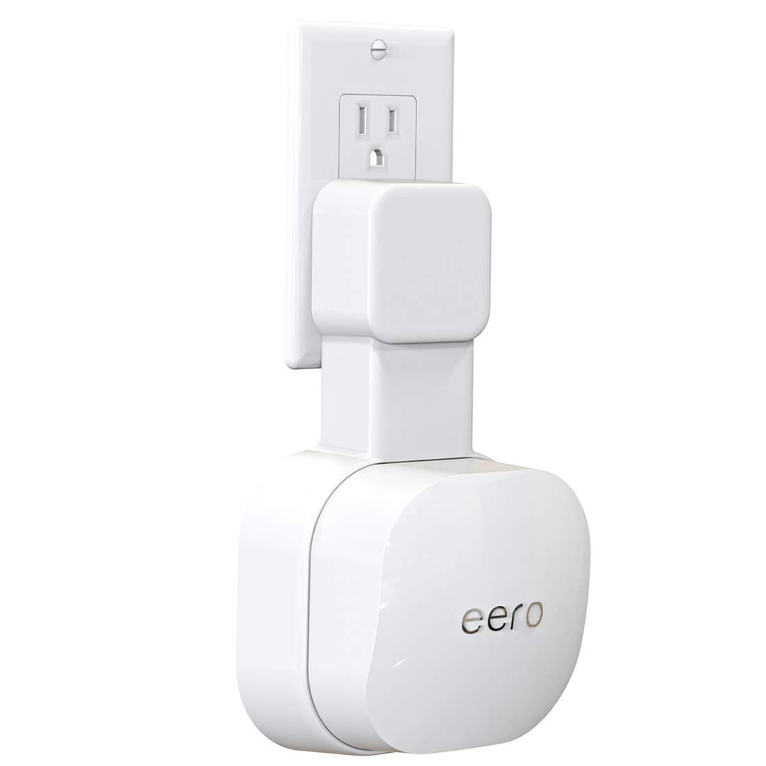 Outlet Wall Mount Only for eero 6 & eero 6+ mesh Wi-Fi System, No Messy Wires & Space Saving Outlet Mount Holder for eero 6 Extender (1 Pack)