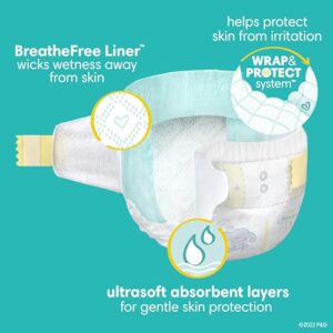 Pampers Swaddlers Diapers - Size 2, One Month Supply (186 Count), Ultra Soft Disposable Baby Diapers