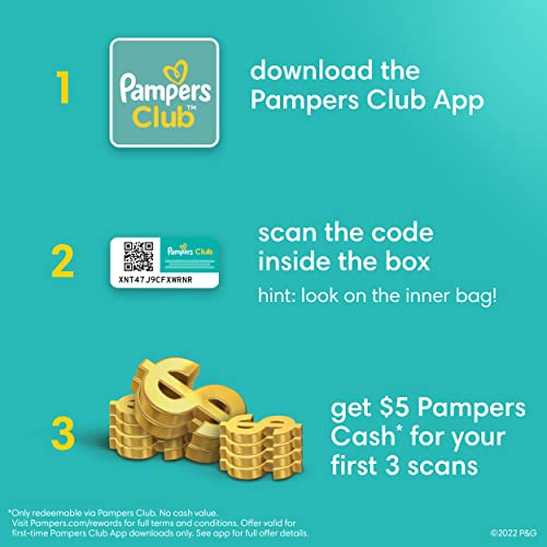 Pampers Swaddlers Diapers - Size 2, One Month Supply (186 Count), Ultra Soft Disposable Baby Diapers