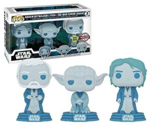 funko pop! star wars: across the galaxy - force ghost 3 pack, anakin, yoda, obi-wan, amazon exclusive