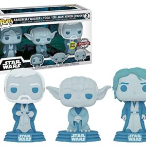 Funko Pop! Star Wars: Across The Galaxy - Force Ghost 3 Pack, Anakin, Yoda, OBI-Wan, Amazon Exclusive