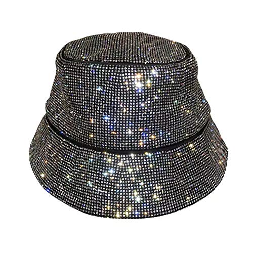 Crystal Rhinestone Bucket Hat Bling Bling Hat Hip Hop Rainbow Caps Headwea