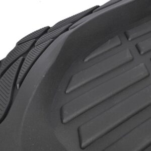 Motor Trend Original FlexTough Black Rubber Car Floor Mats with Cargo Liner - All Weather Automotive Floor Mats, Heavy Duty Trim to Fit Design, Odorless Floor Liners for Cars Truck Van SUV