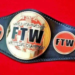 Maxan TAZ FTW Heavyweight Championship Belt Adult Size Genuine Leather Replica 2mm Black Large