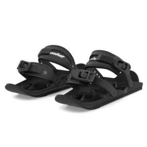 snowfeet basic - mini short ski skates for snow | skis for winter shoes | short snowskates snowblades skiboards | the real original