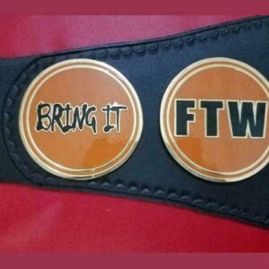 Maxan TAZ FTW Heavyweight Championship Belt Adult Size Genuine Leather Replica 2mm Black Large