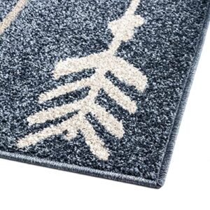 Unique Loom Autumn Collection Area Rug - Arrow (2' x 3' 1" Rectangle, Navy Blue/ Gray)