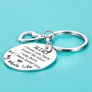 ARKUKU Keychain for Grandma - Mother's Day, Birthday, Christmas Gifts for Grandmother, Nana, Mimi from Granddaughter, Grandson - Silver