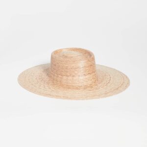 Lack of Color Women's Palma Wide Boater Hat, Natural, Tan, S-M