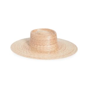 Lack of Color Women's Palma Wide Boater Hat, Natural, Tan, S-M