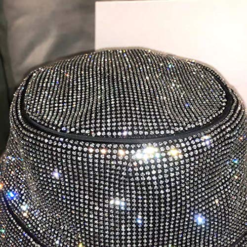 Crystal Rhinestone Bucket Hat Bling Bling Hat Hip Hop Rainbow Caps Headwea