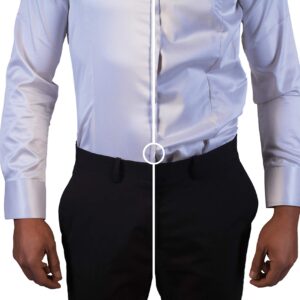 NV Holders Improved 2.0, with improved clasps; premium shirt stays, shirt holders, shirt garters, shirt tuckers for men (Black, Medium (21.5-23.5 inches on thigh's thickest part))