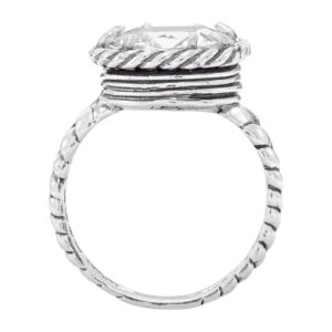 Silpada 'Braided Brilliance' Cubic Zirconia Cocktail Ring in Sterling Silver, Size 6, Size 6