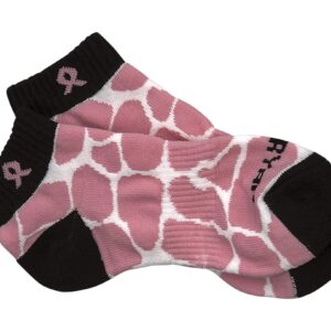 Paul Bryan Pink Ribbon Breast Cancer Awareness Socks (Cotton, Pink)